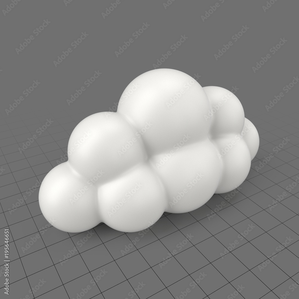 Bubble cloud 5 Stock 3D asset | Adobe Stock