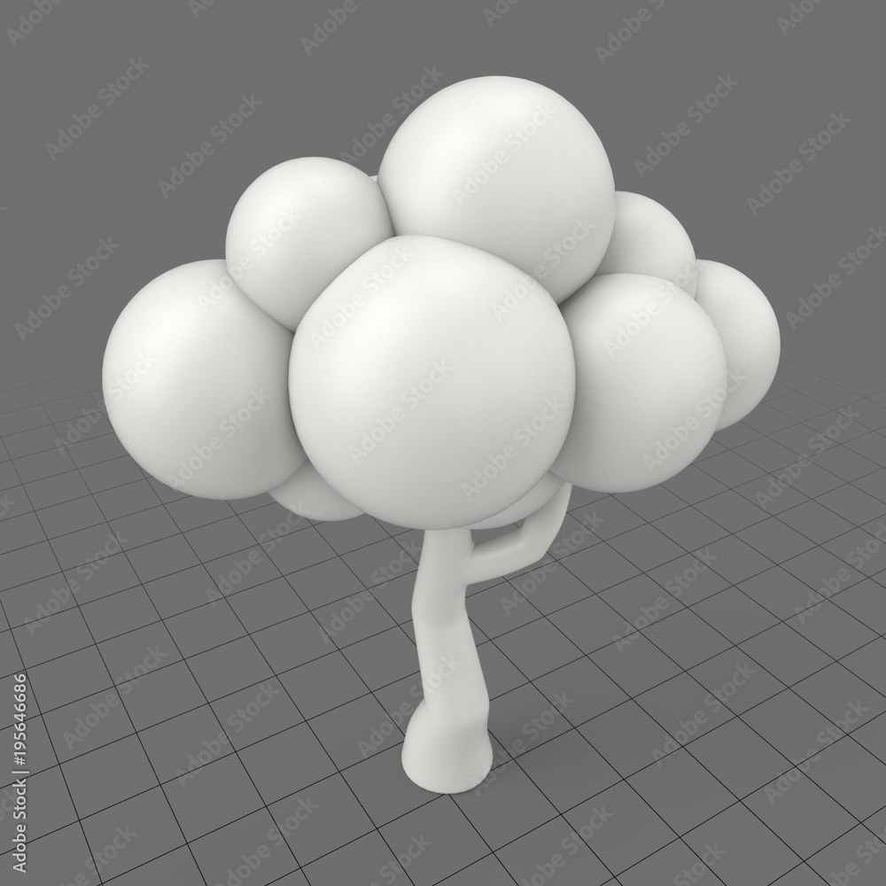 Cloud tree Stock 3D asset | Adobe Stock