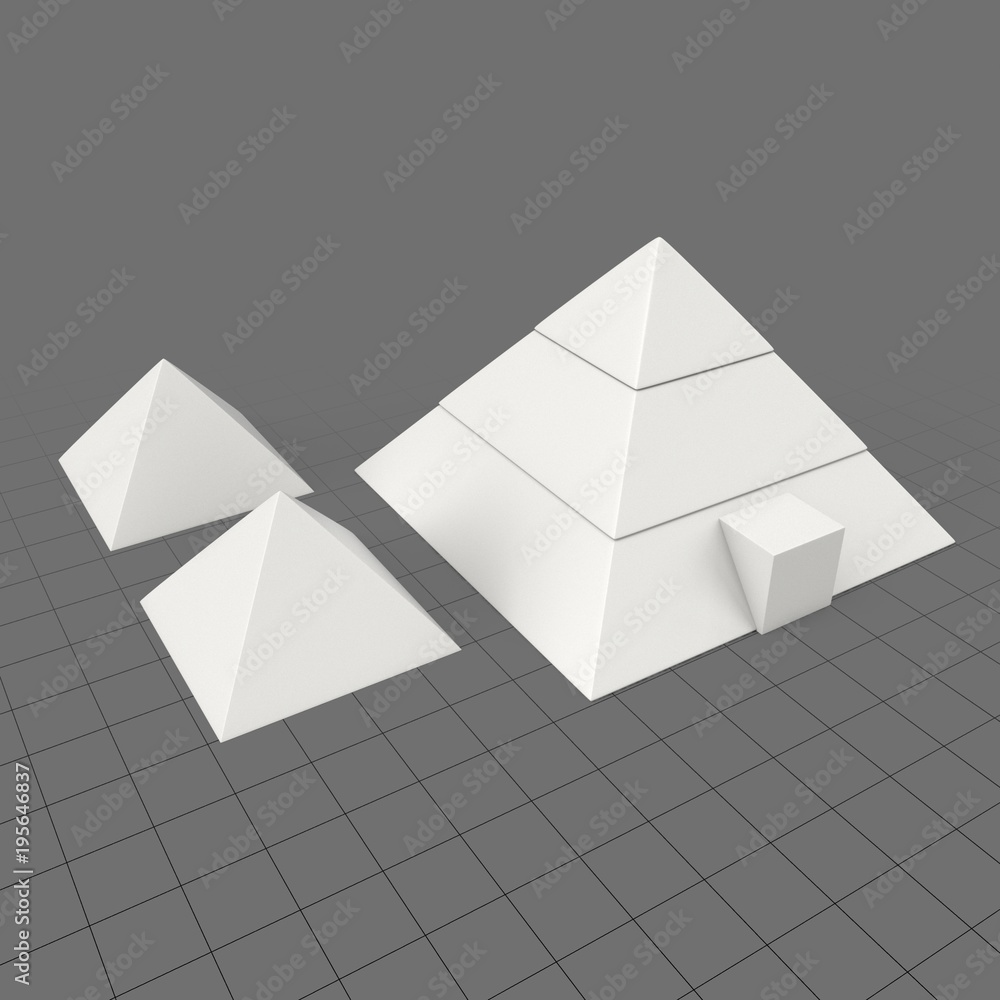 Pyramids Stock 3D asset | Adobe Stock