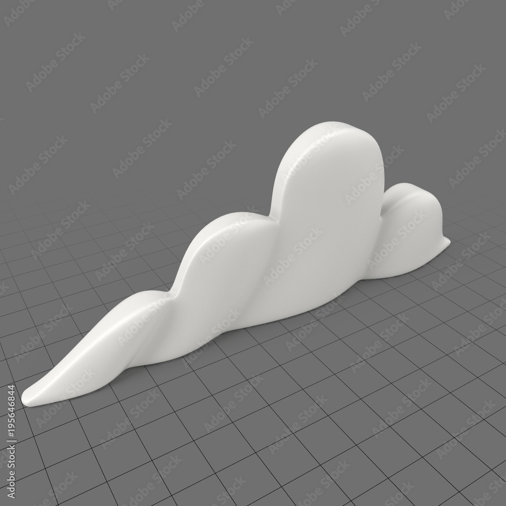 Skinny cloud 3 Stock 3D asset | Adobe Stock