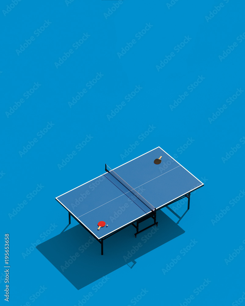 Ping-pong posters design. Table and rackets for ping-pong. 3d ...