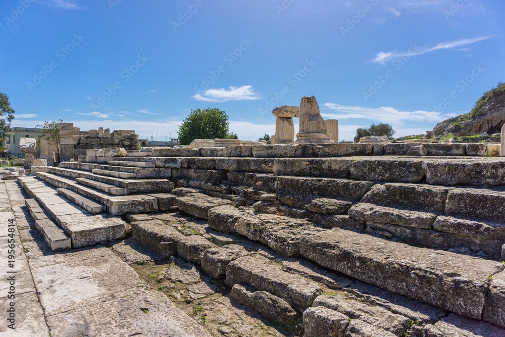 Arhaeological site of Eleusis (Eleusina). The Greater Propylaia (any ...