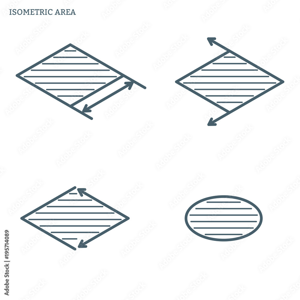 Area square icon. Outline area size symbol. Flat style line modern ...