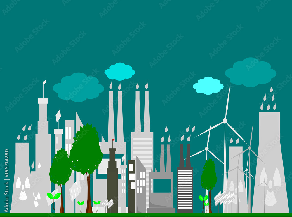 environmental engineer, Ecology concept,save world,Cartoon style, World ...