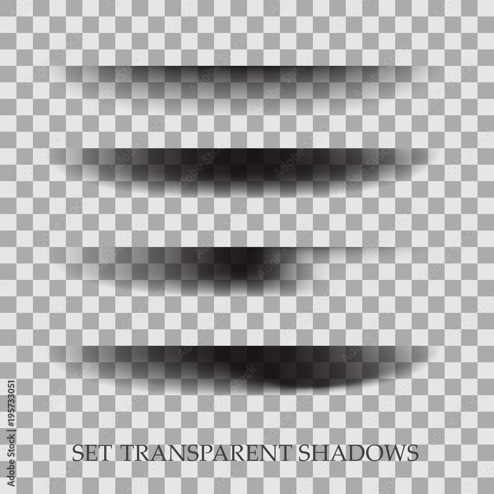 Transparent realistic paper shadow effect set. Web banner. Element for ...