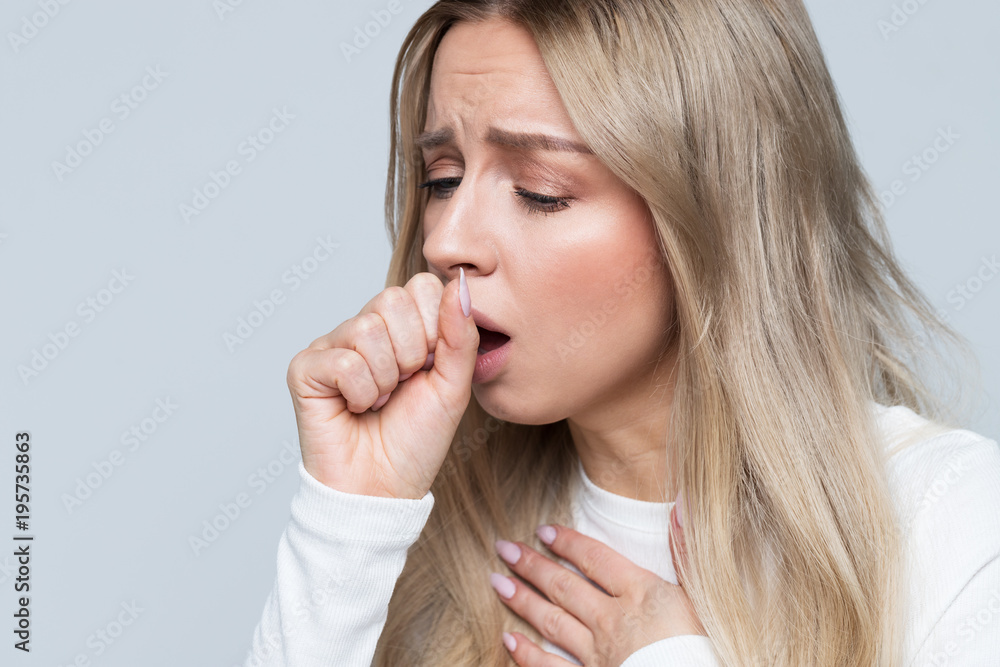 Woman Coughing