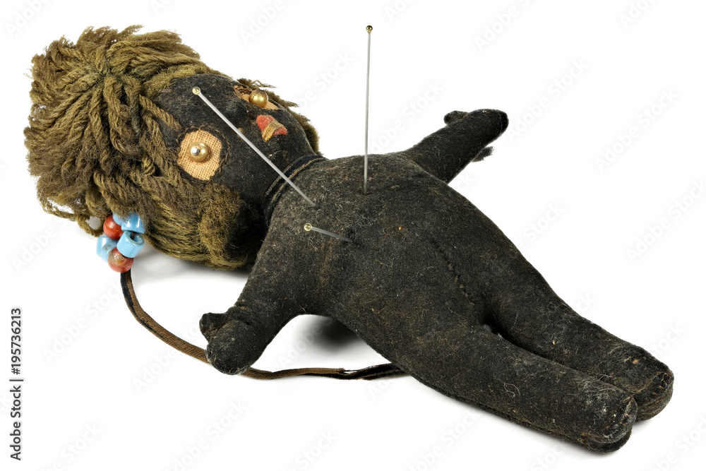 vintage voodoo doll isolated on white background Stock Photo | Adobe Stock