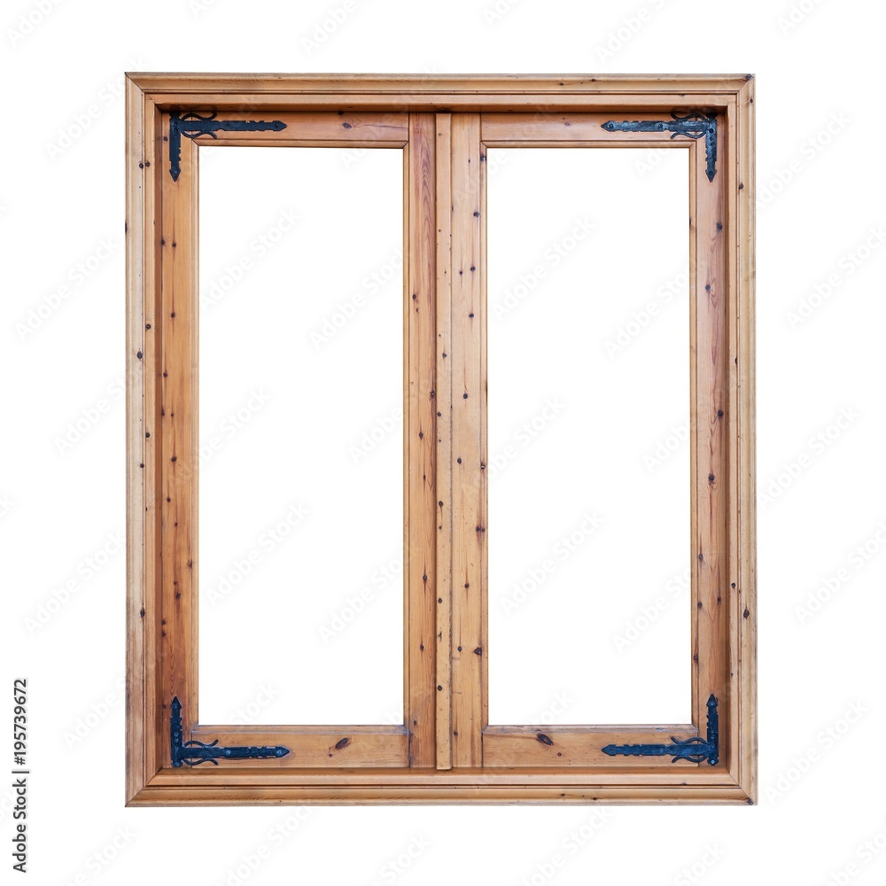 Frame of a wooden window isolated made of softwood Stock Photo | Adobe ...