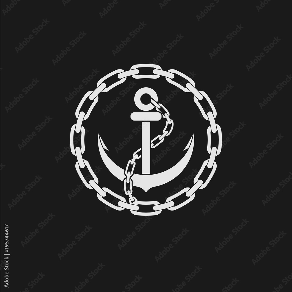 Anchor And Chain Logo Vector Stock Vector | Adobe Stock