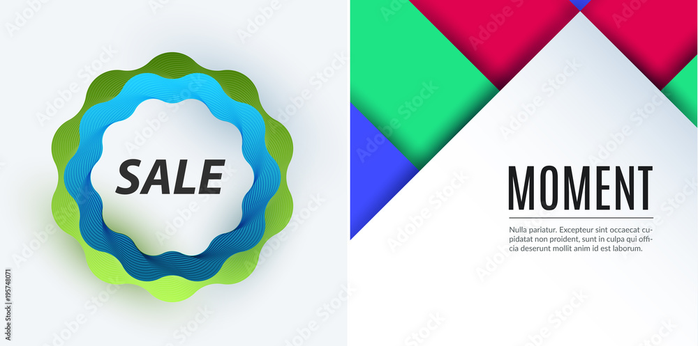 Set of modern design abstract templates. Creative business background ...