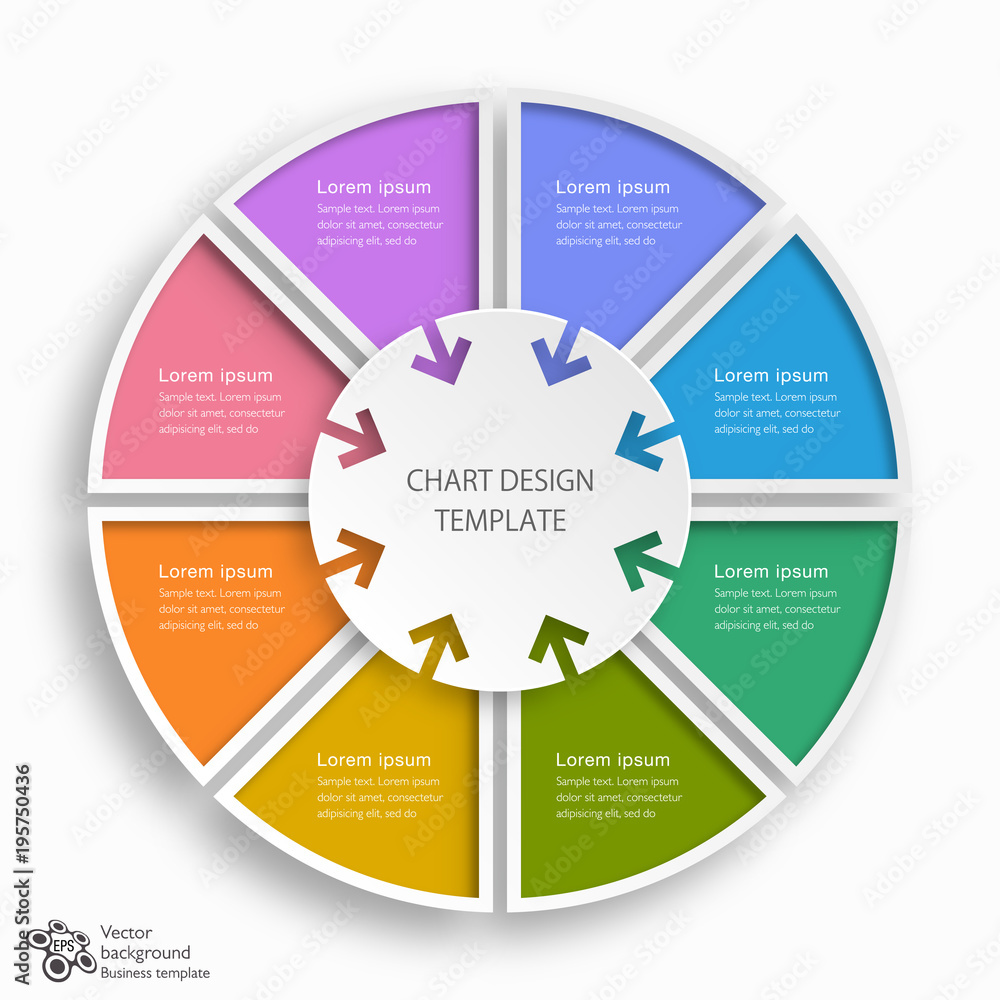 Chart Design Template_8-Step Process #Vector Graphics Stock Vector ...