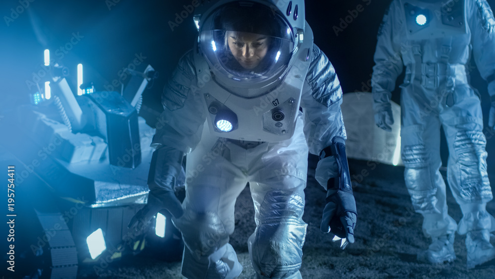 Two Astronauts on an Alien Planet Discover Something Interesting on the ...