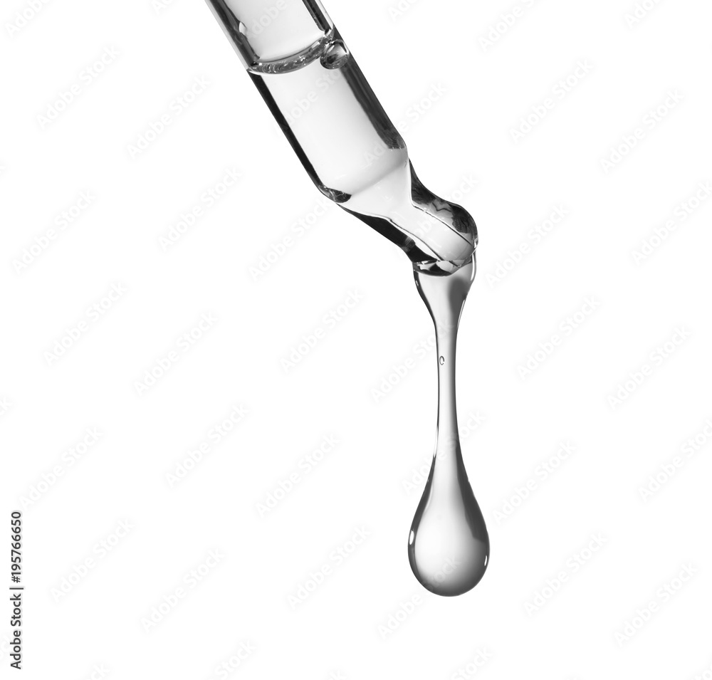 Liquid drop from laboratory glass Pipette Stock Photo | Adobe Stock