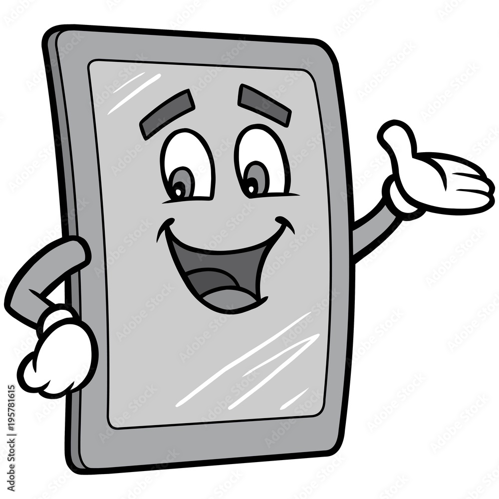Tablet Friendly Illustration - A vector cartoon illustration of a ...