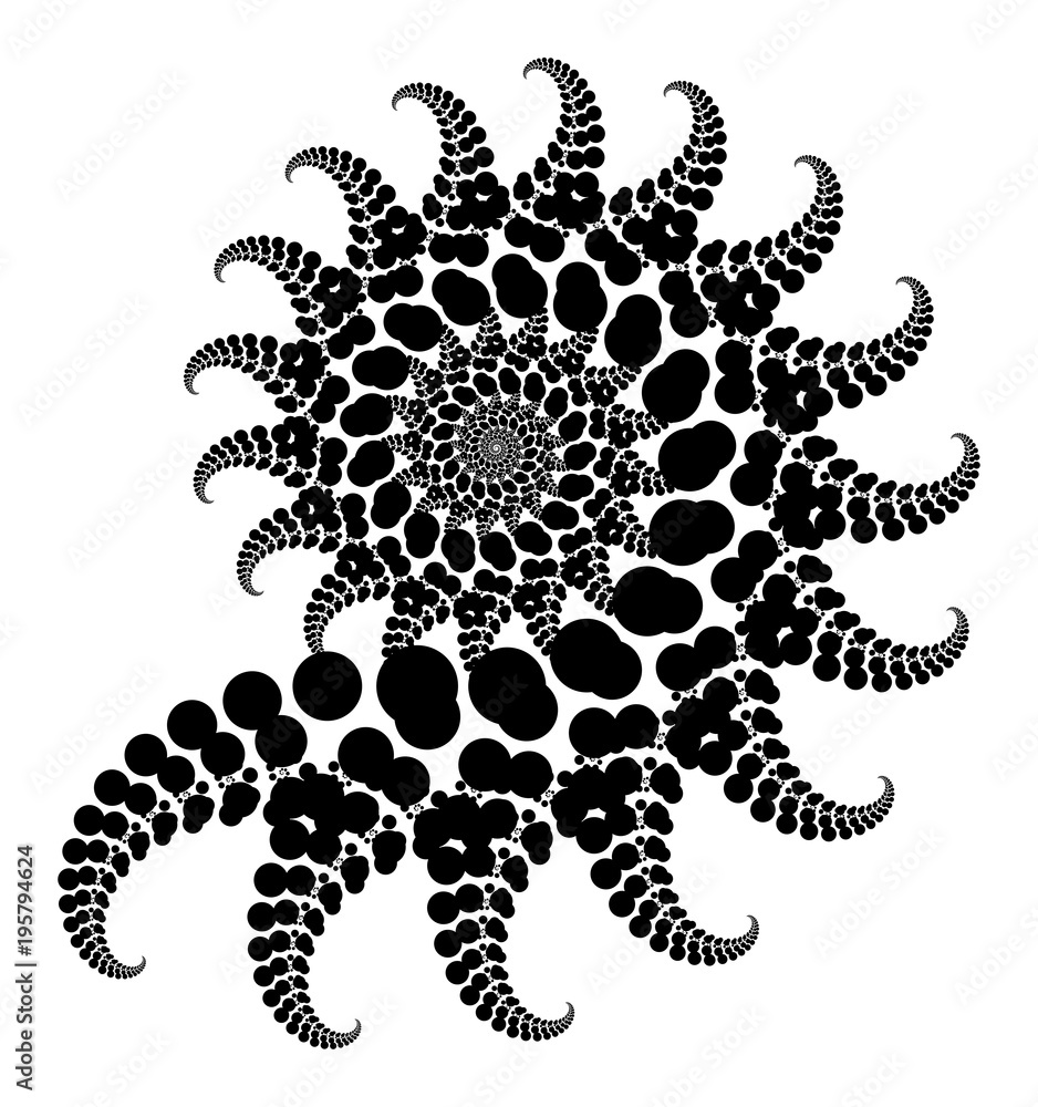 Fractal Black And White Vector
