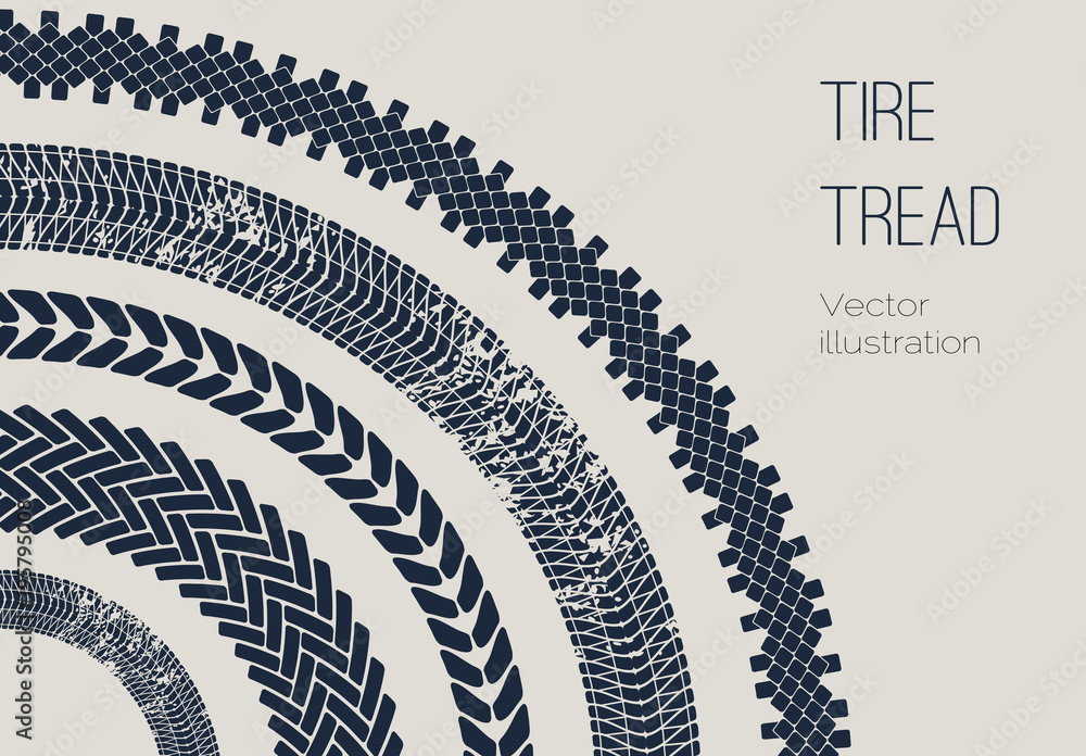 Vector Motor Tire Treads Background - Simple Transport Template for ...