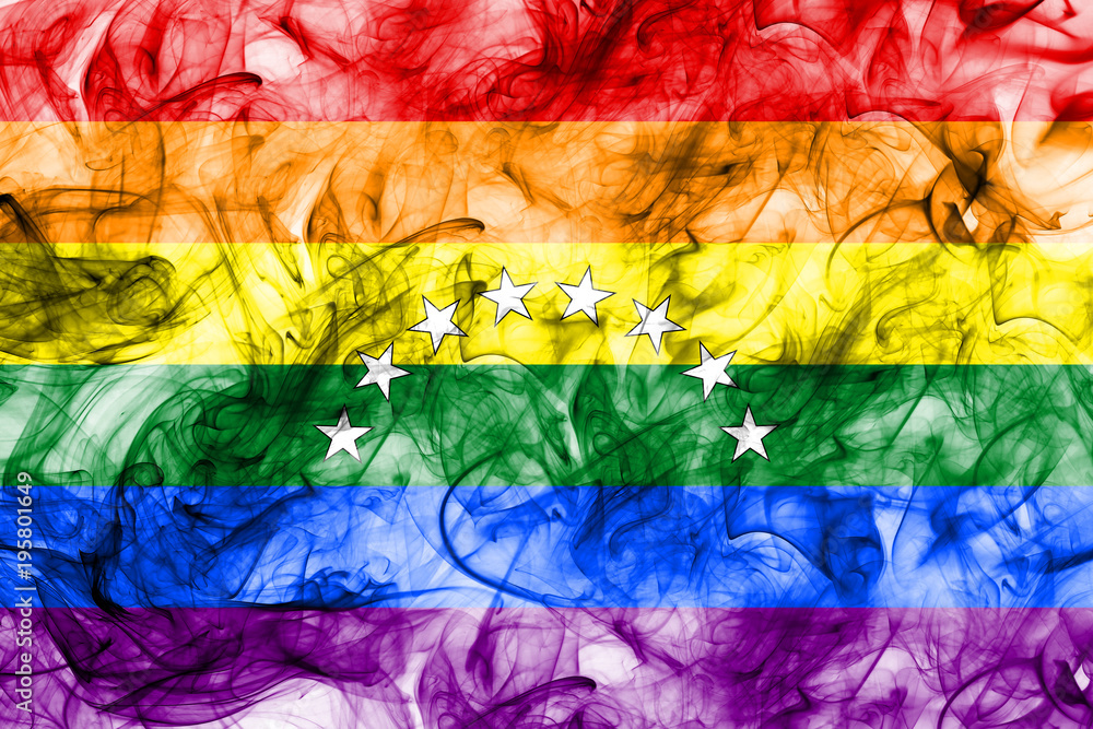 Venezuela gay smoke flag, LGBT Venezuela flag Stock Photo | Adobe Stock
