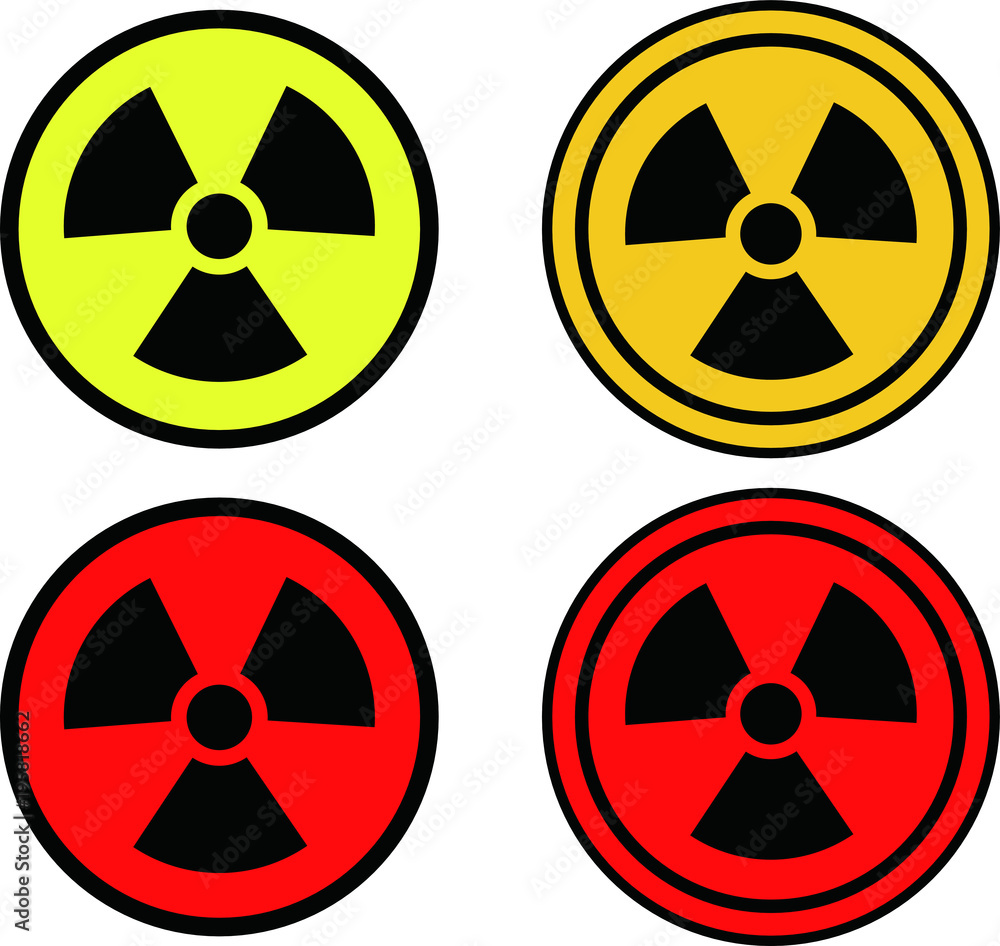Round Nuclear power mark set Stock Vector | Adobe Stock