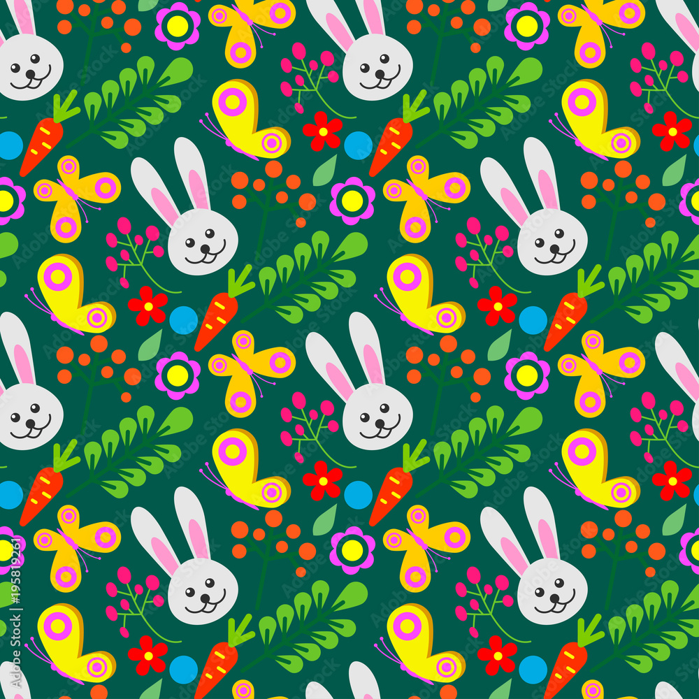 Rabbit Pattern Background