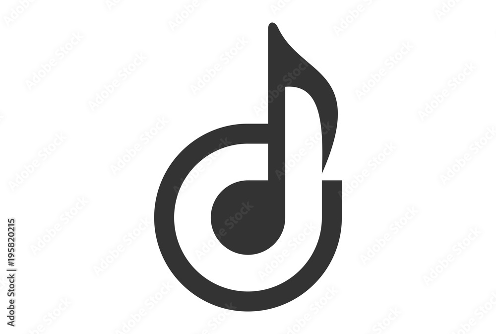 letter D music note logo Stock Vector | Adobe Stock