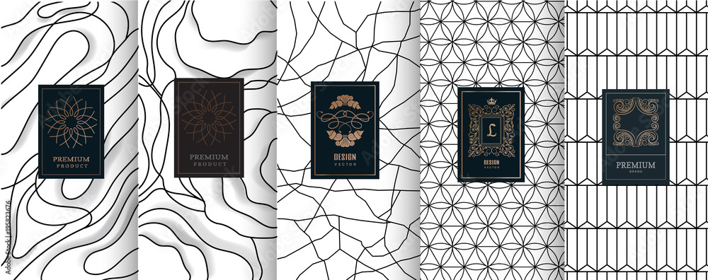 Collection of design elements,labels,icon,frames, for packaging,design ...