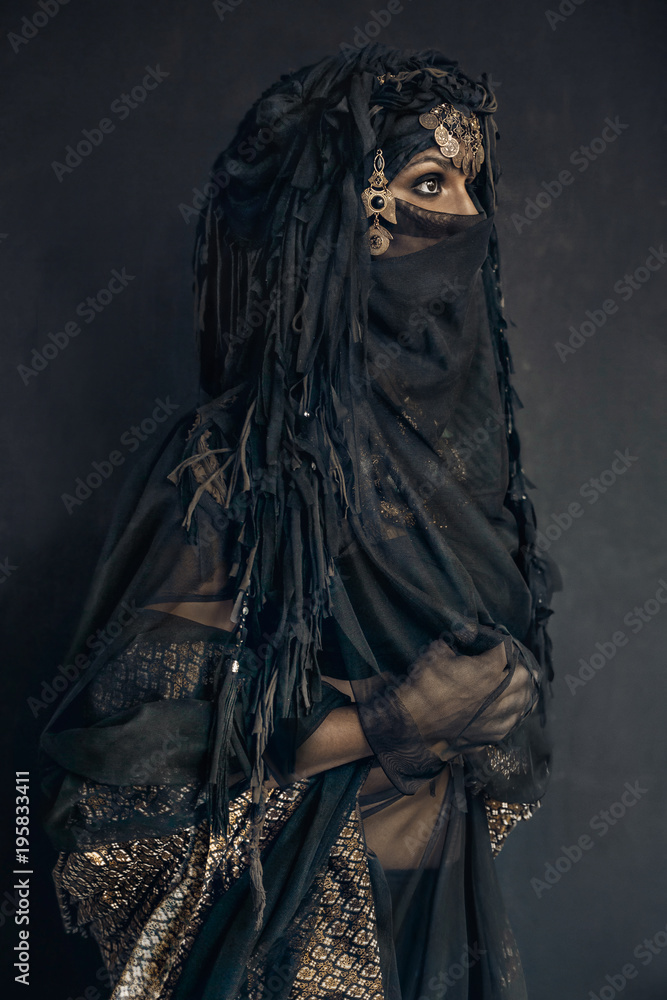eastern woman princess costume conceptual portrait Stock Photo | Adobe ...