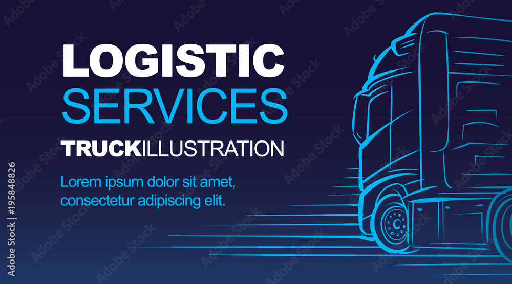 Logistic/driver/delivery services card template. Vector. Stock Vector ...