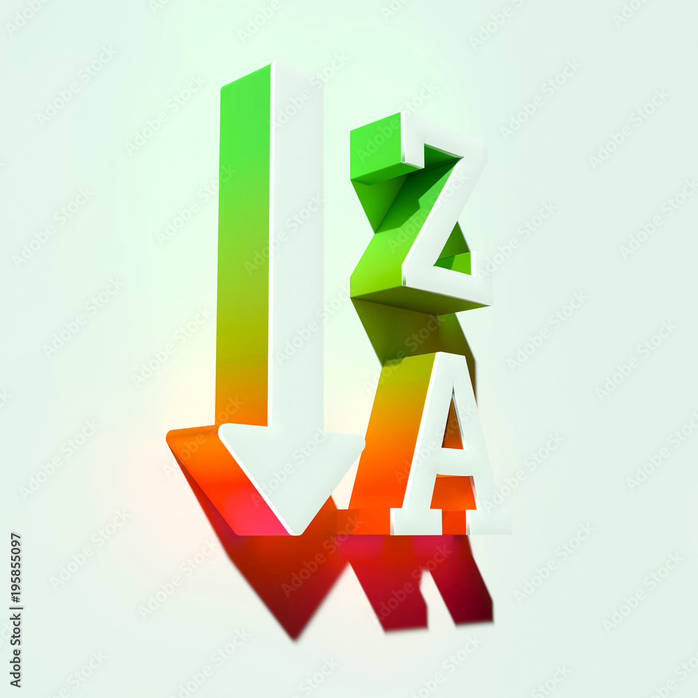 White Reverse Sort Alphabet Icon. 3D Illustration of White Alphabet, By ... White Reverse Sort Alphabet Icon. 3D Illustration of White Alphabet, By ...