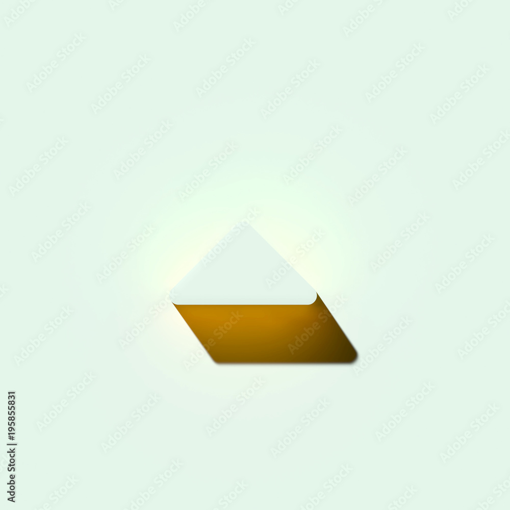 White Caret Up Icon. 3D Illustration of White Arrow, Caret, Drop Up, Up ...