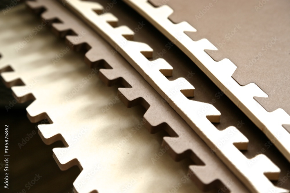 multi-colored parallel lines with jags from light to dark and vice ...