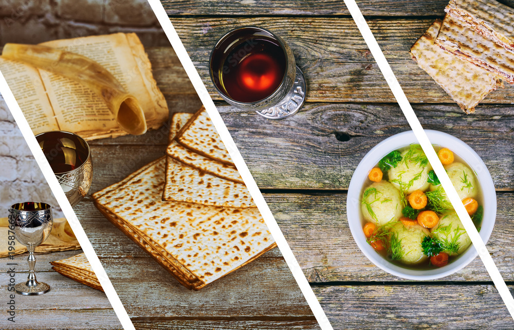 Pesah celebration Passover holiday. Traditional pesah plate text in ...