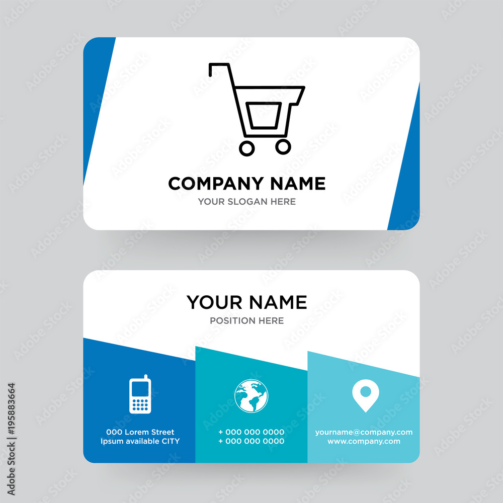 Shopping business card design template, Visiting for your company ...