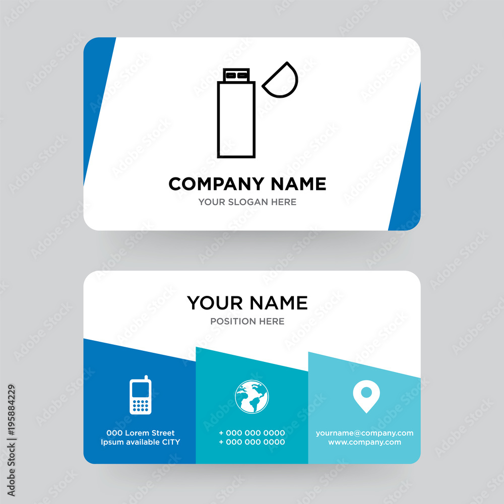 USB Flashcard business card design template, Visiting for your company ...