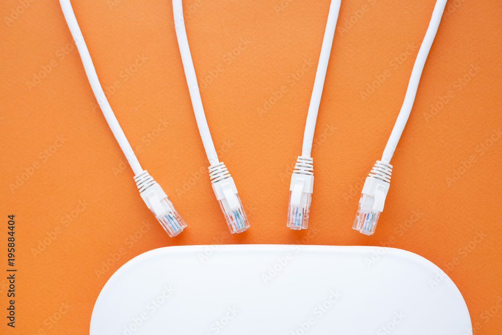 Corporate network concept. Set of ethernet switches, access points ...