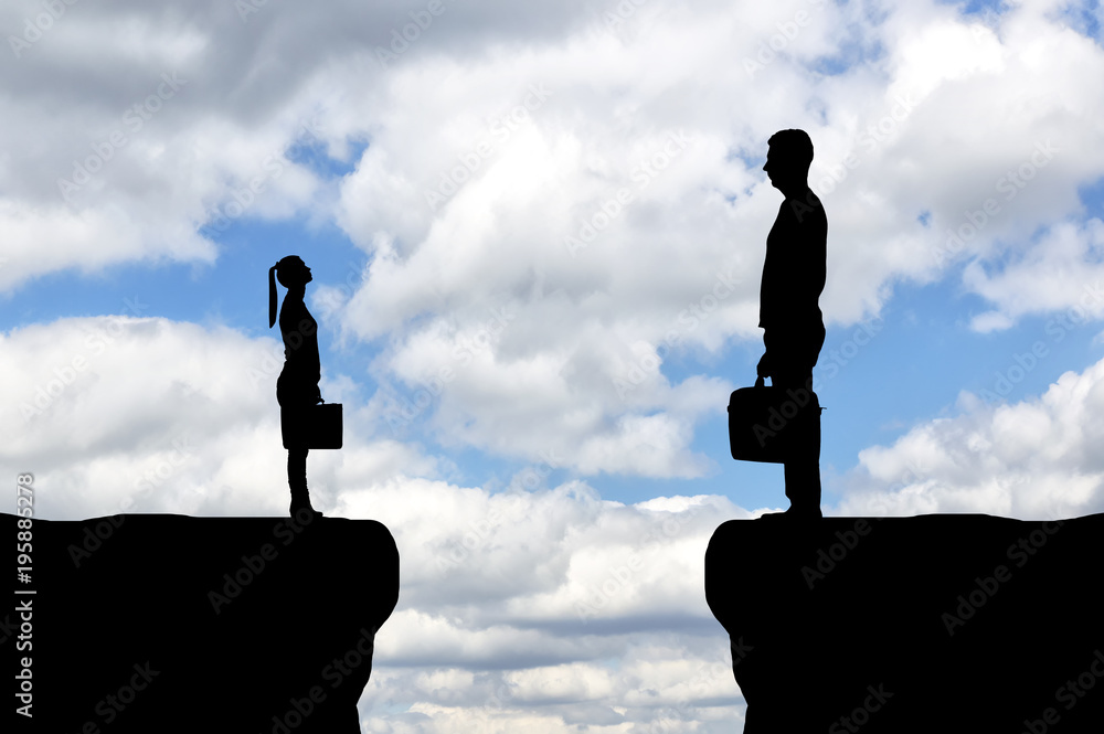 Photo & Art Print Concept of gender inequality in a career, Prazis Images