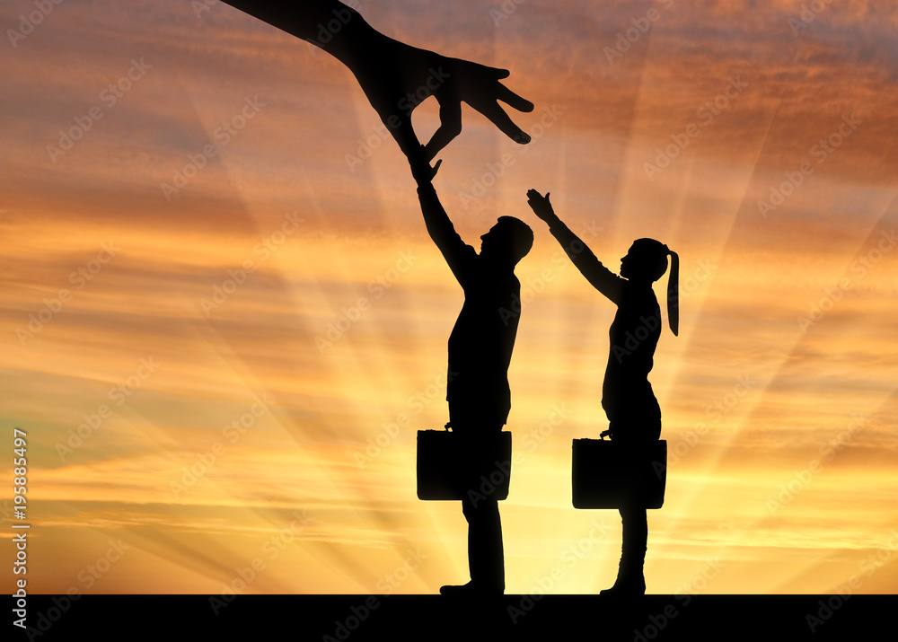 Concept of gender inequality in discrimination Stock Illustration ...
