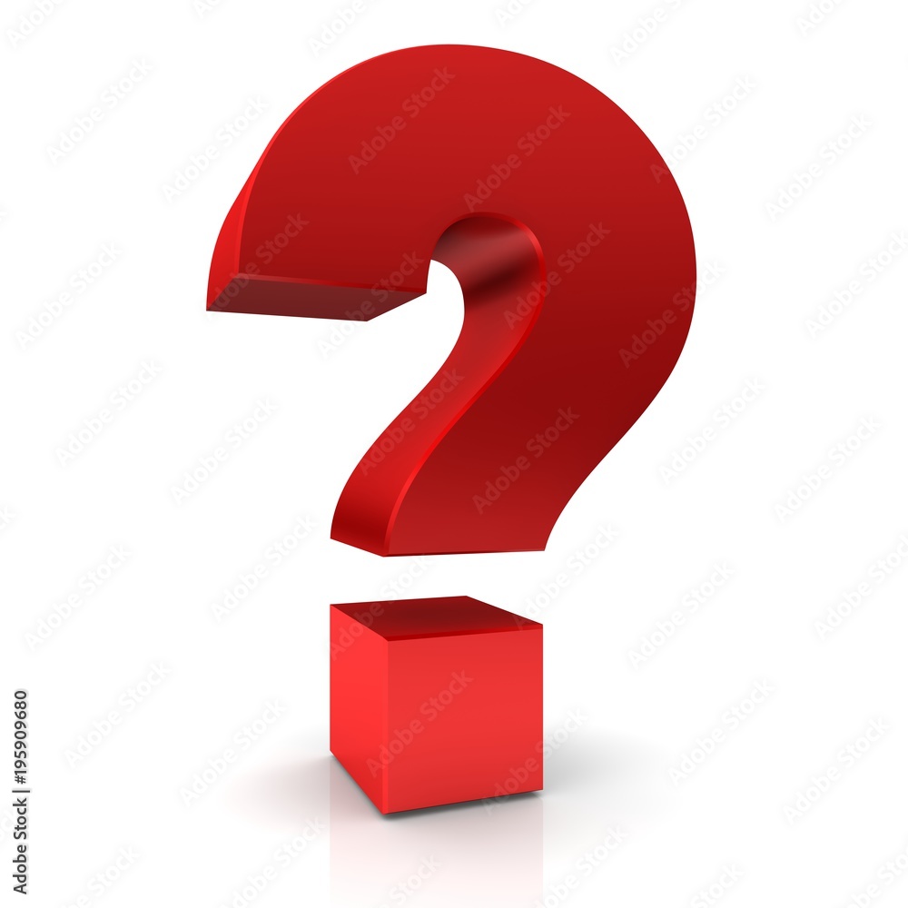 question mark 3d red interrogation sign symbol Stock Illustration ...