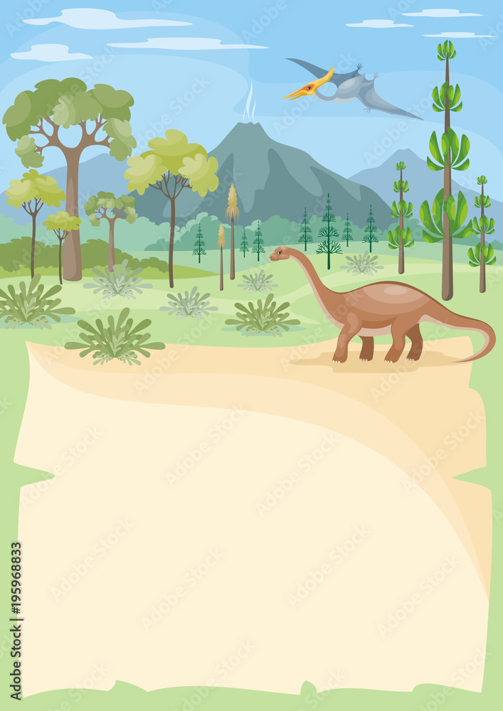 Dinosaur Landscape Background