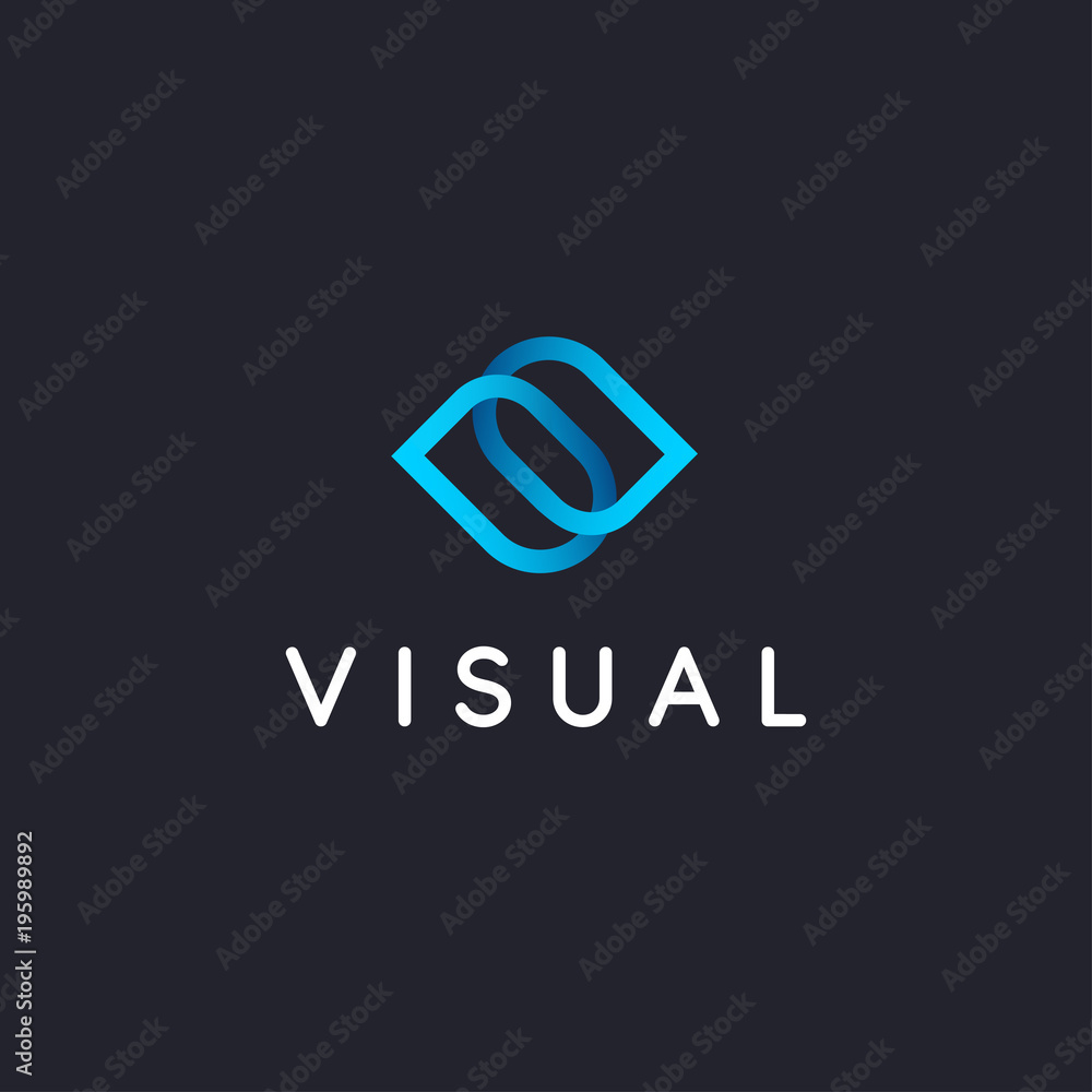 Visual logo design template. Vision. Eye sign. Video control sign ...