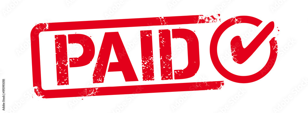 paid- red stamp concept illustration Stock Vector | Adobe Stock