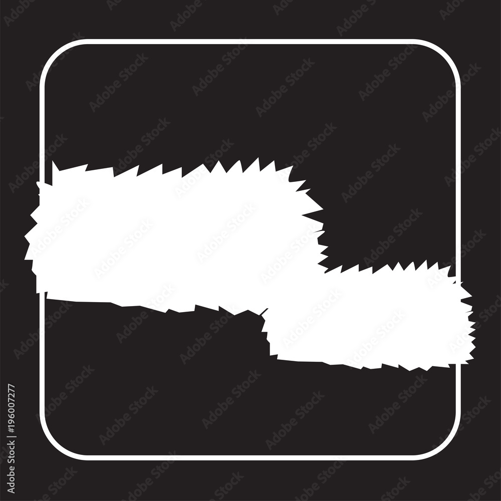 white hay bale silhouette on black background Stock Vector | Adobe Stock