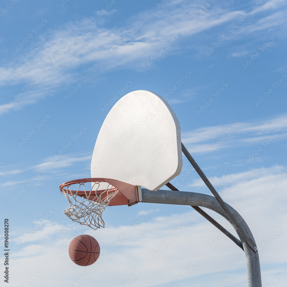 Basketball Hoop And Ball Side View