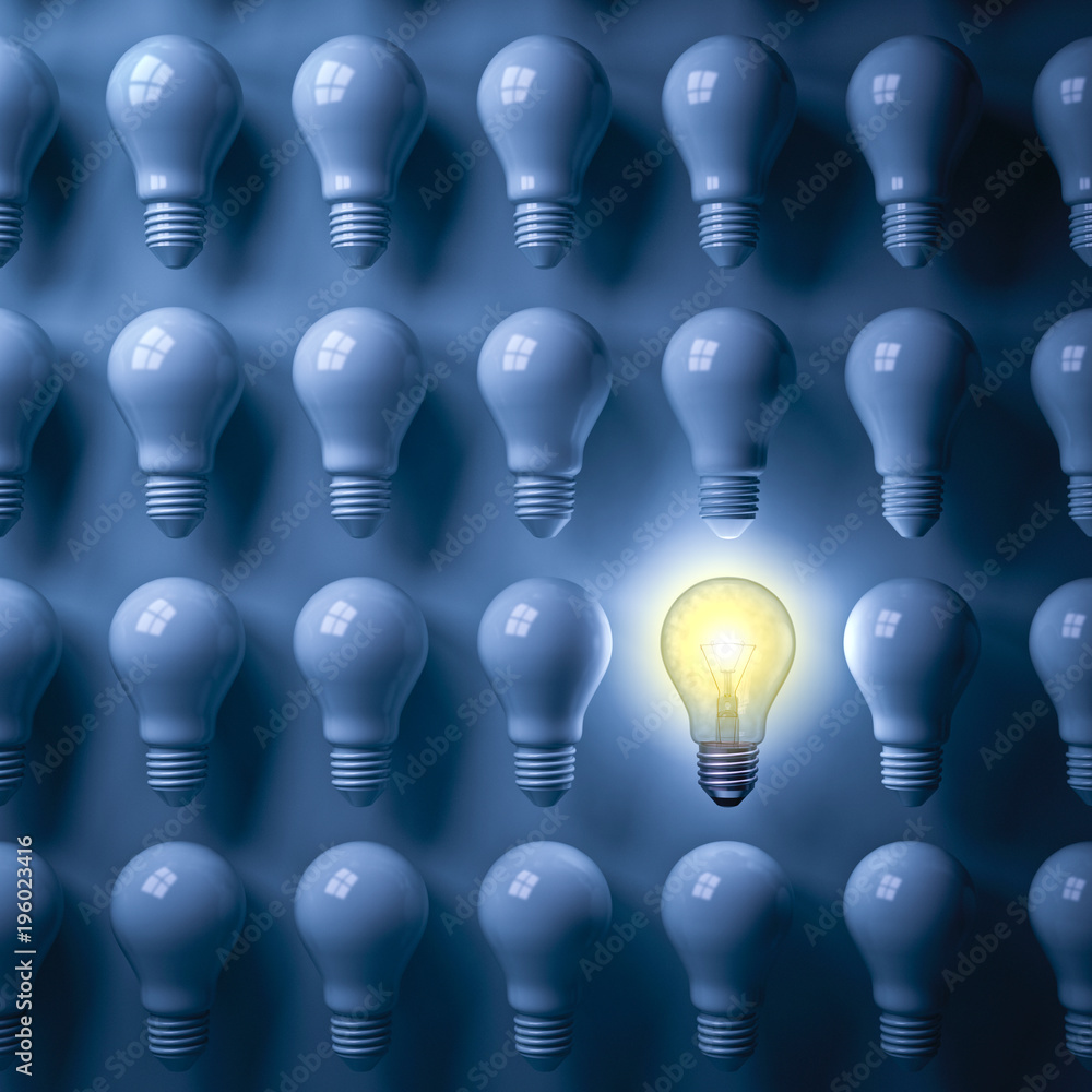 Bright Light Bulb Blue
