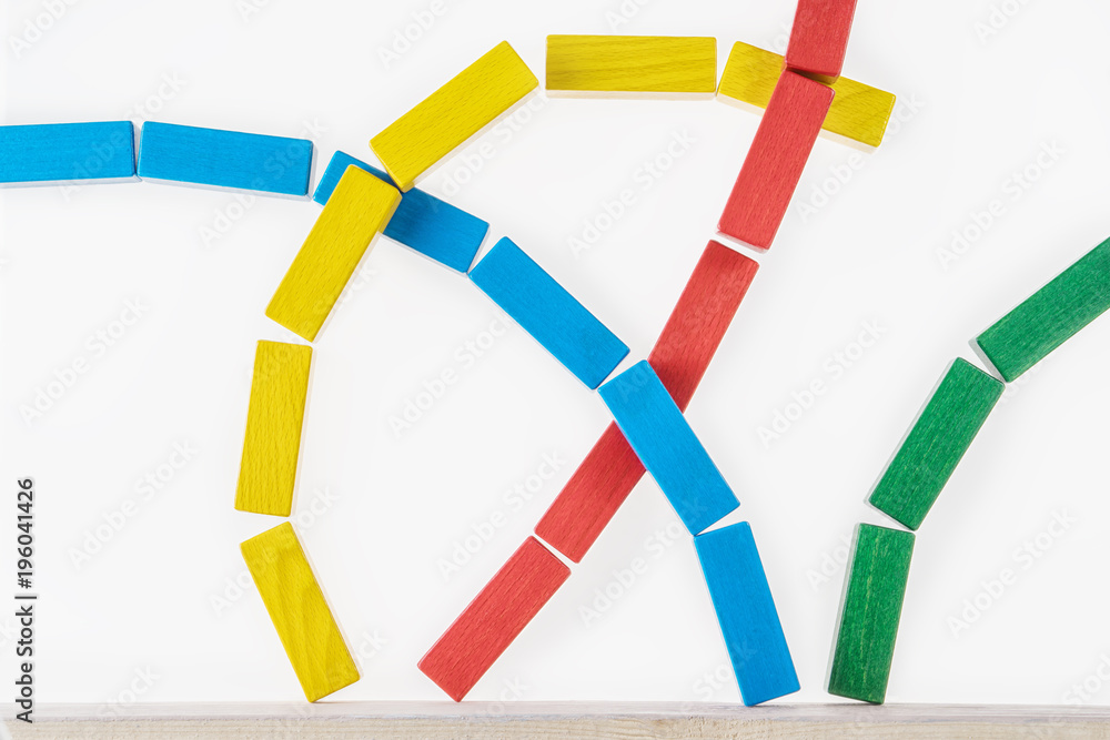 Choosing the right path. Business background, the concept of logical ...