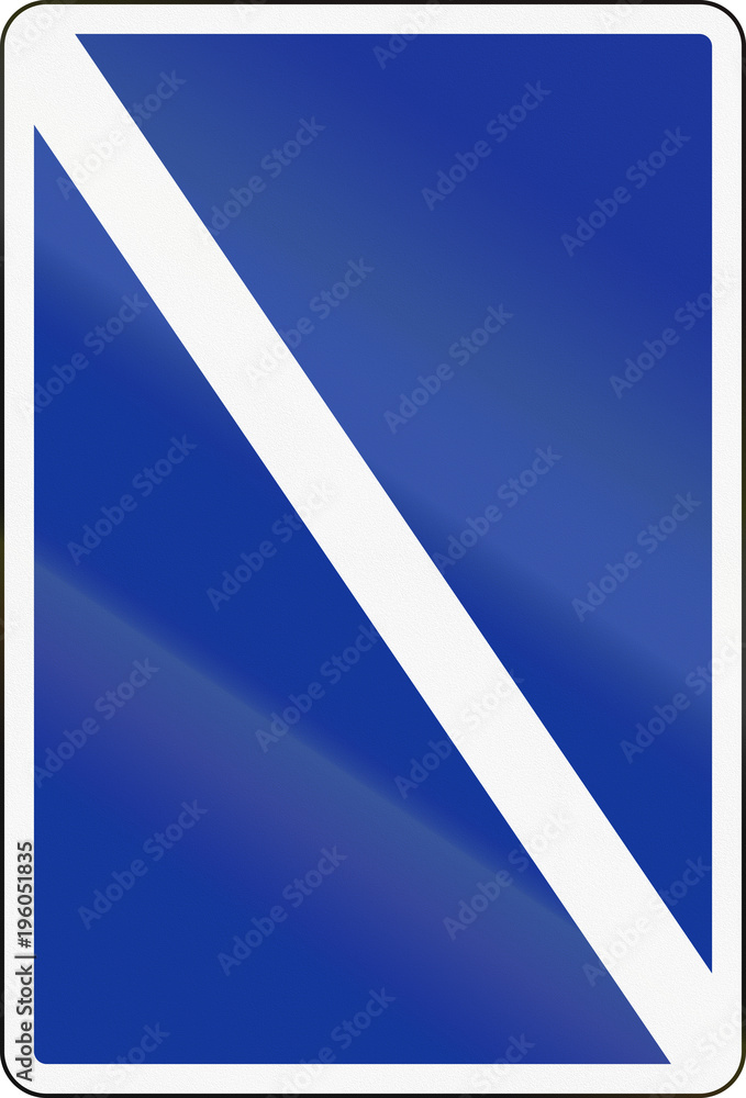 End Of Restriction Sign