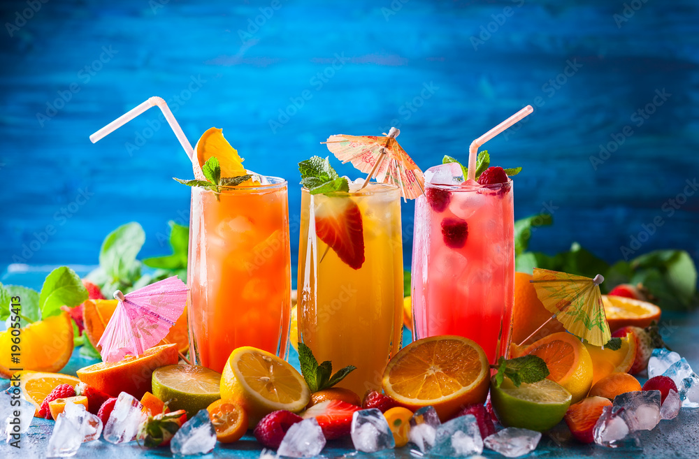 Summer fruit drinks Stock Photo | Adobe Stock