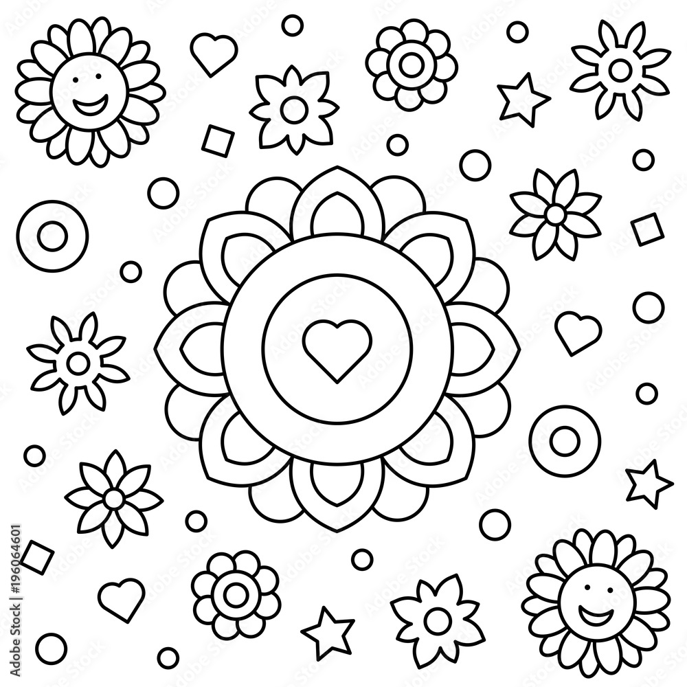 Coloring page. Vector illustration. Stock Vector | Adobe Stock