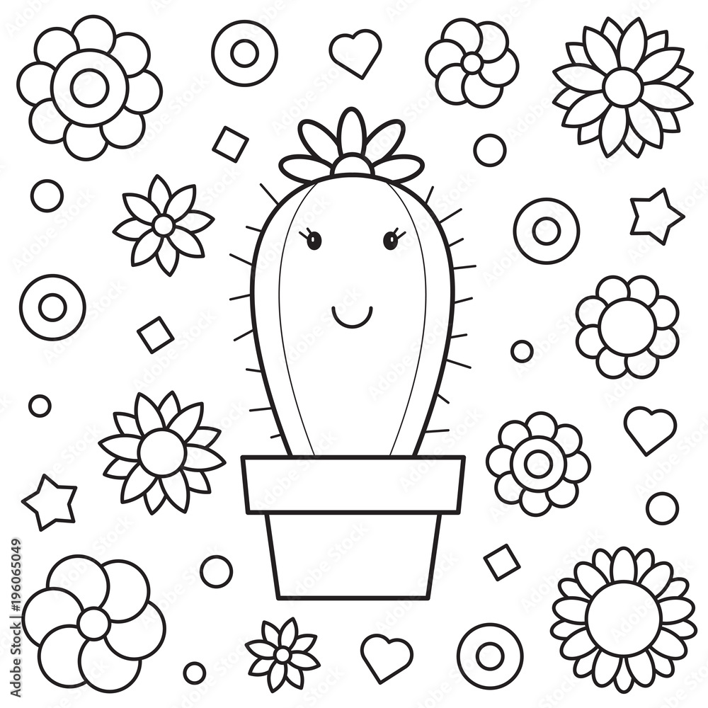 Coloring page. Vector illustration. Stock Vector | Adobe Stock