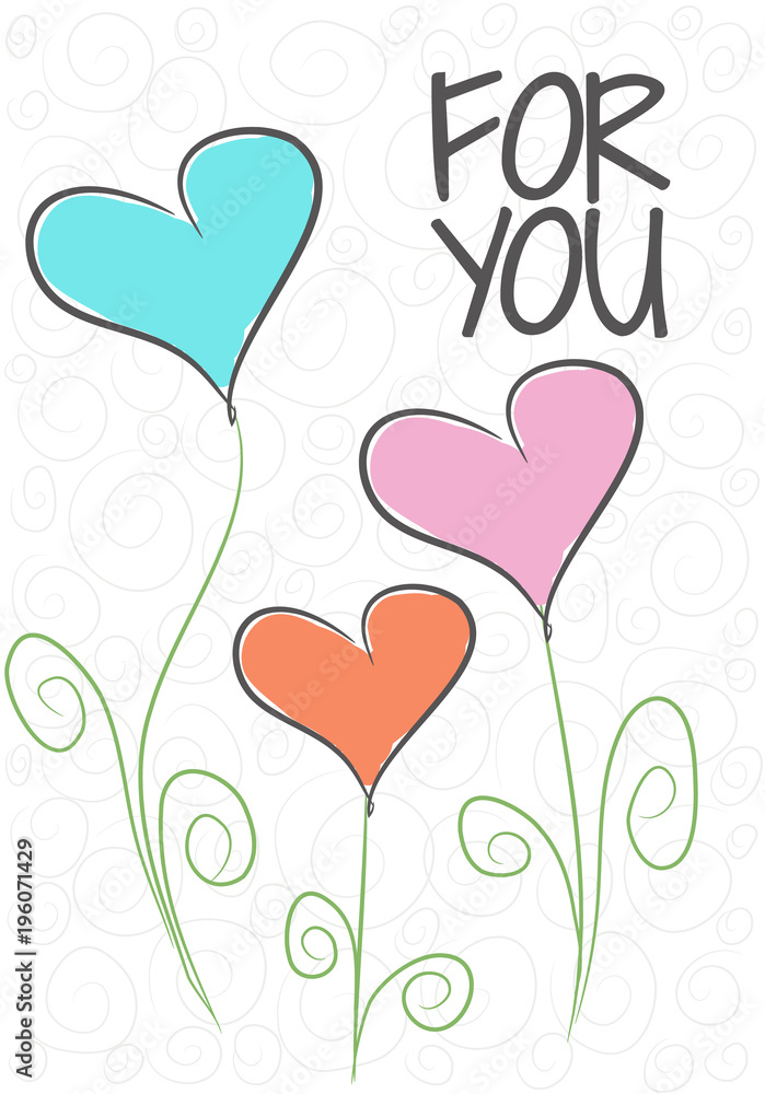 Vector Illustration.Simple design of cute ,flower-heart. Perfect for ...
