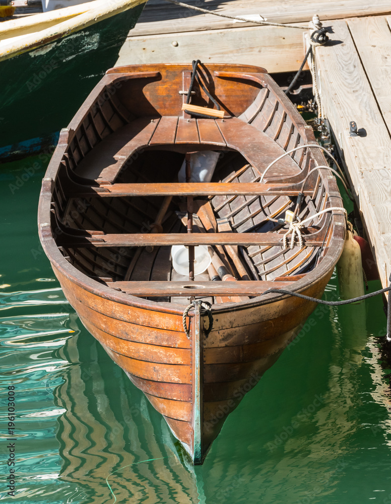 Vintage Wooden Row Boat